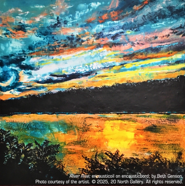 20N_River Rise_encaustic oil on encausticbord_2018_30H x 30W inches_by ...